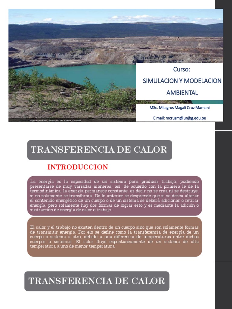 Clase V Simulacion y Modelacion Ambiental | PDF | Conduccion termica ...