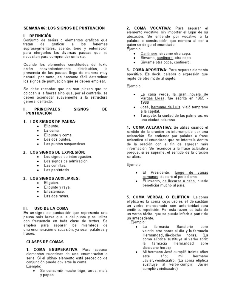 Semana 06 Los Signos de Puntuación Gauss | PDF | Coma | Puntuación