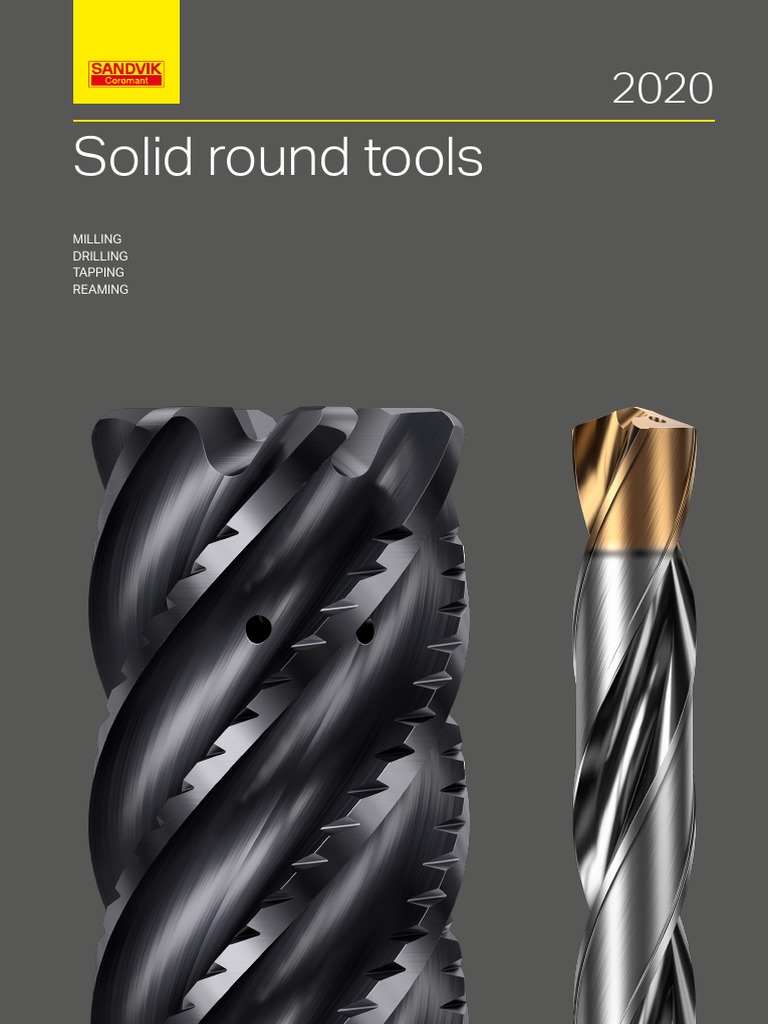 Cutting Tool Catalogue - Solid Round Tools | PDF | Drilling | Steel