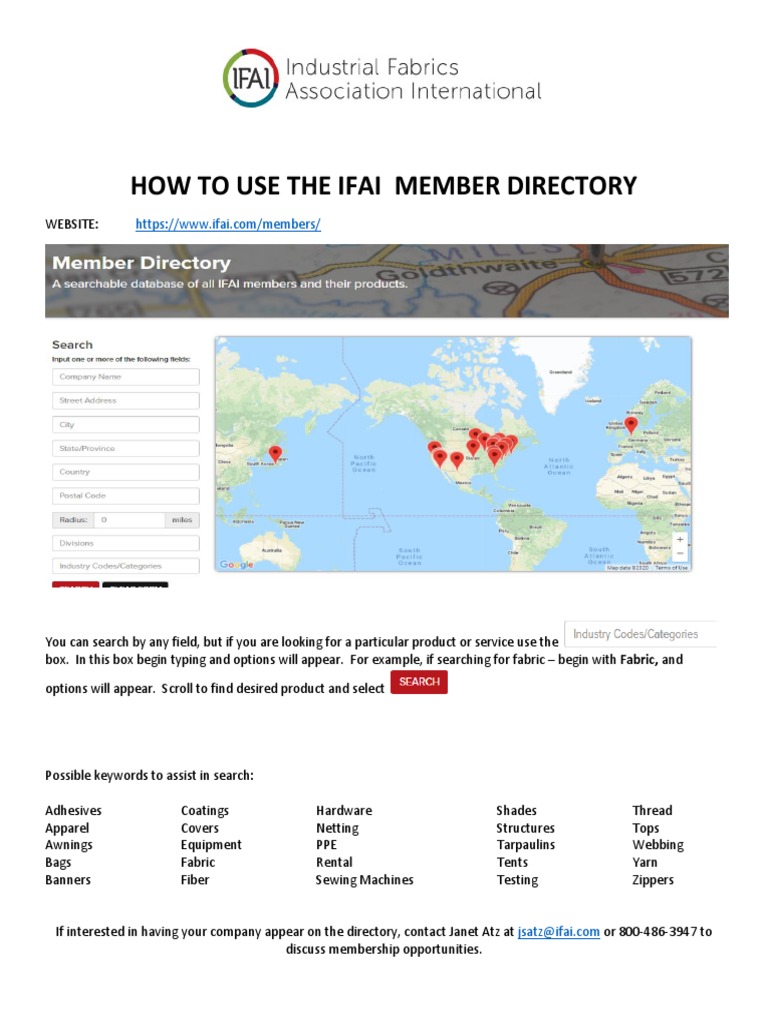 How To Use The Ifai Member Directory | PDF