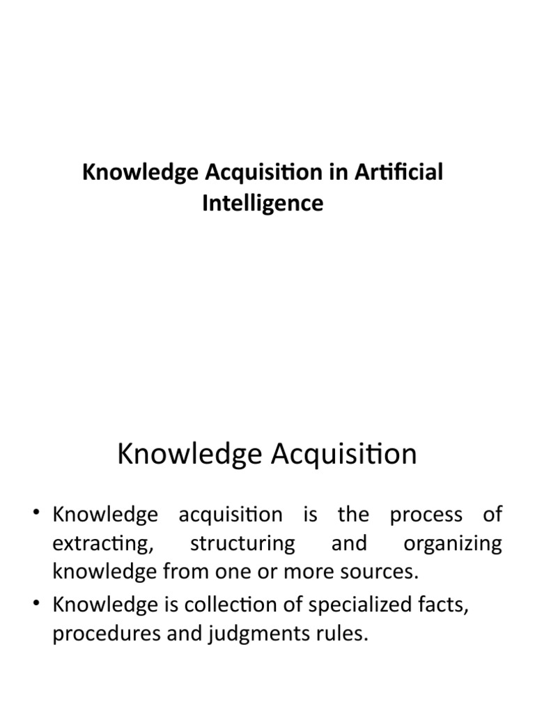 5.knowledge Acquisition in Artificial Intelligence | PDF