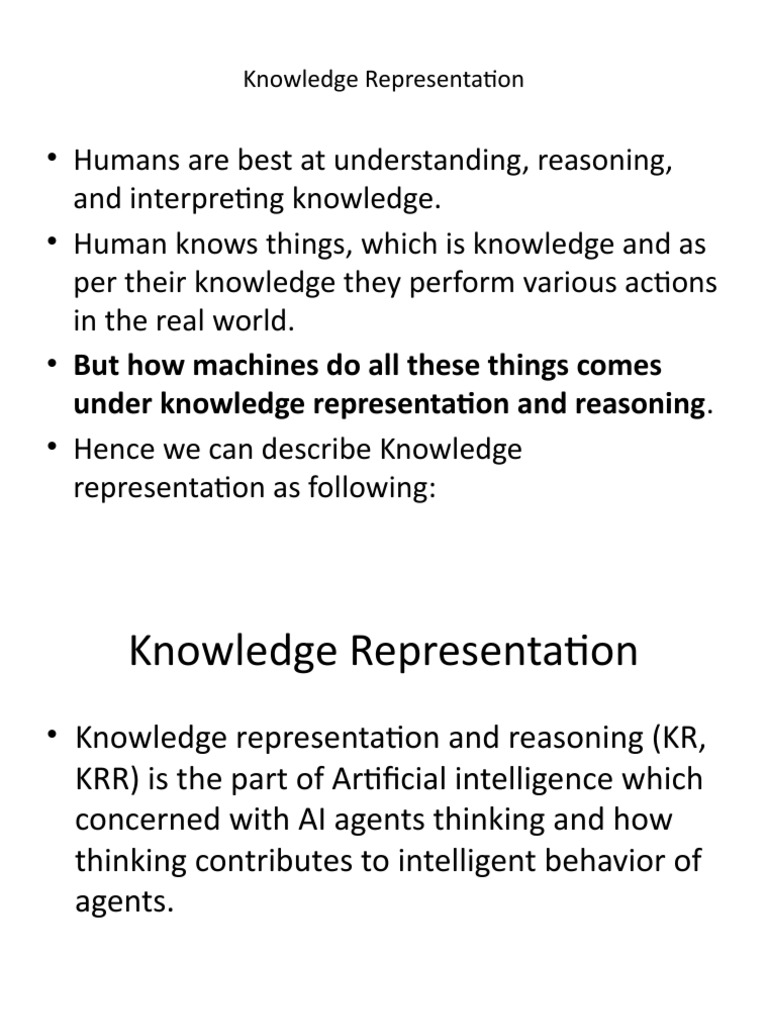 Representing Knowledge: An Overview of Knowledge Representation and ...