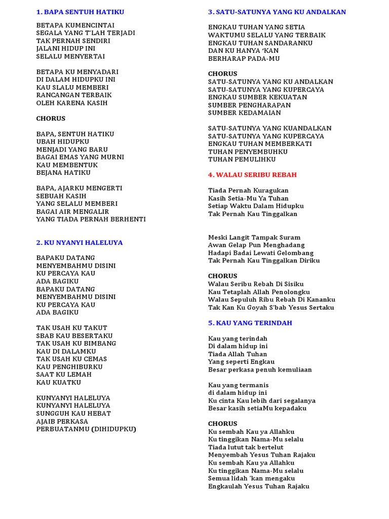 Kumpulan Lagu Persembahan Rohani | PDF