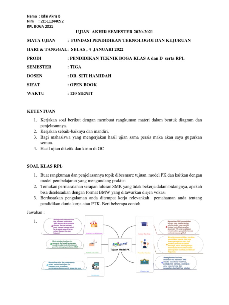 Uas - Rifai Akris B - PTK | PDF