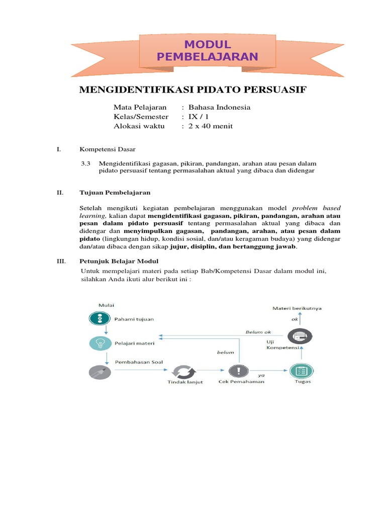 MODUL BINA Pidato Identifkasi | PDF