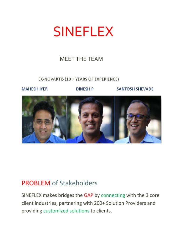 SINEFLEX - Presentation Deck | PDF