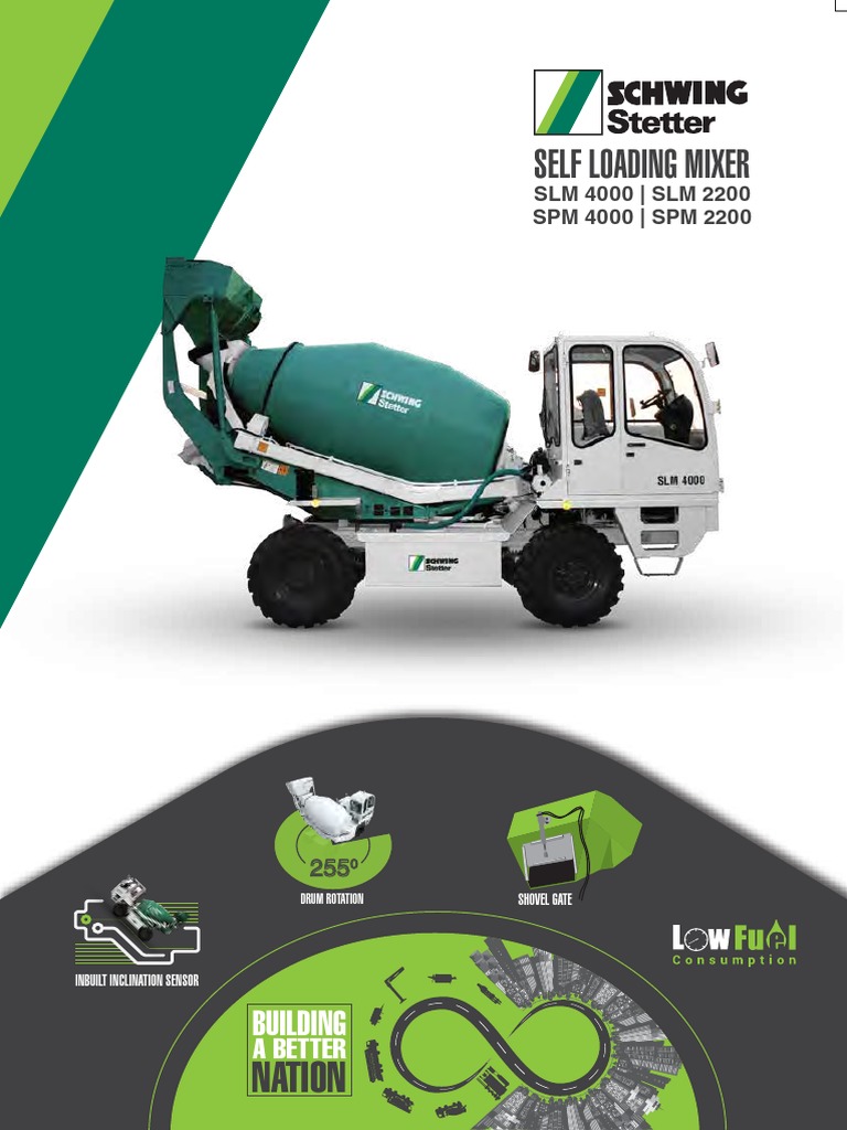 1376 - Self Loading Transit Mixer - 4 Cum - Make Schwing Stetter SLM ...