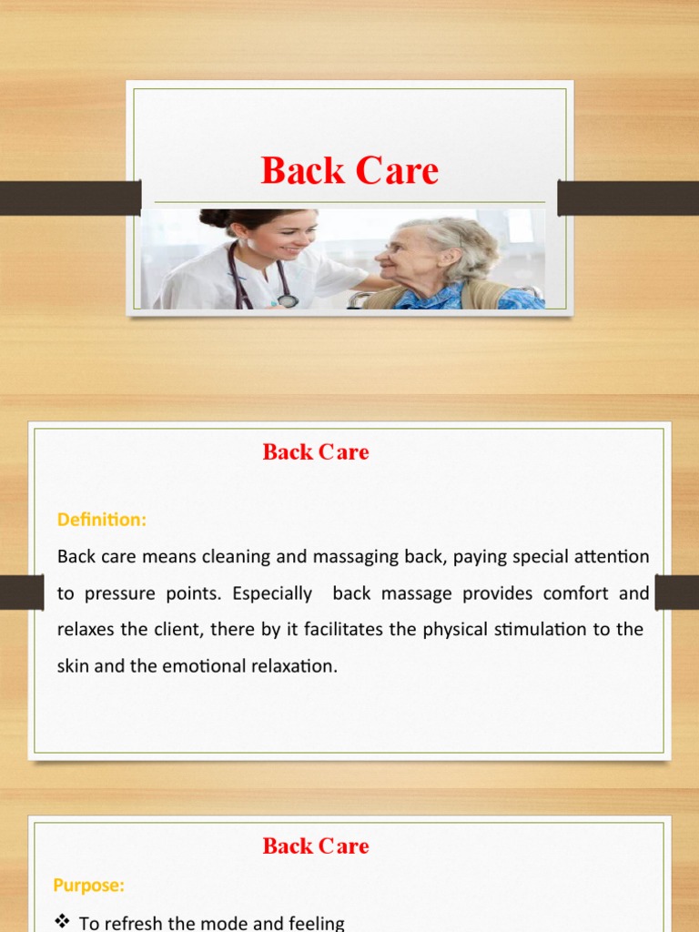 Back Care | PDF | Massage | Medical Specialties