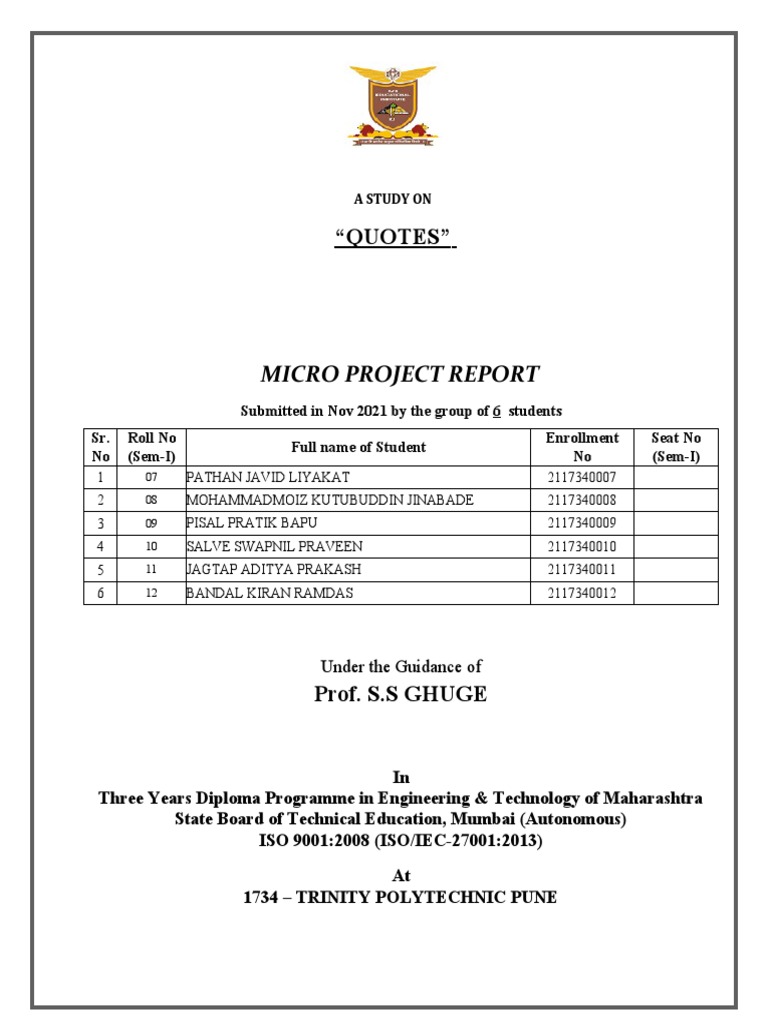 English Micro Project | PDF | Cognition