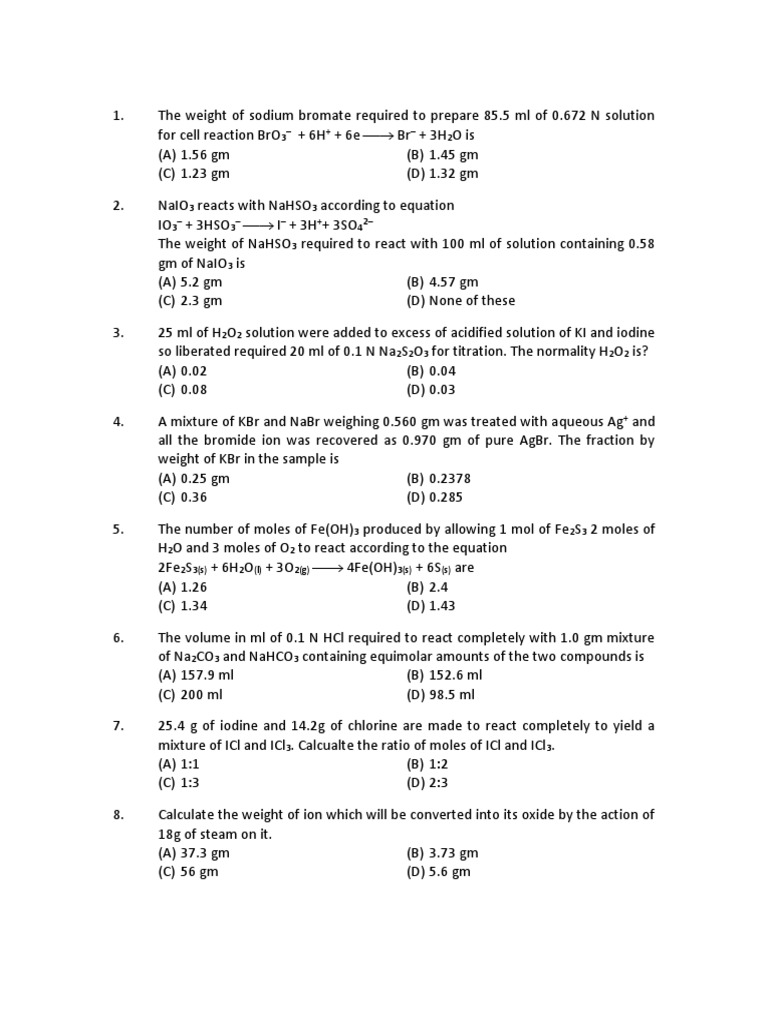 Test 001 Mole Concept and Atomic Structure | PDF | Energy Level | Electron