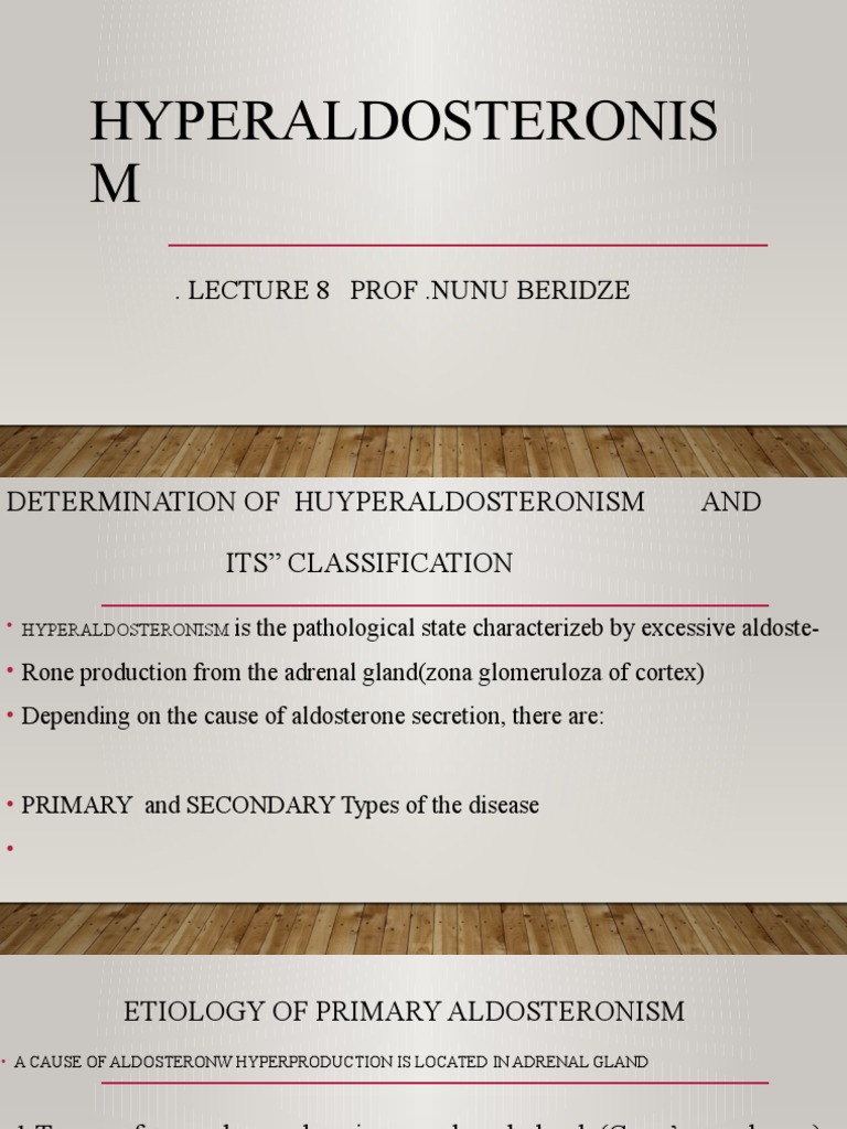 Hyperaldosteronism: Types and Treatment | PDF | Adrenal Gland ...