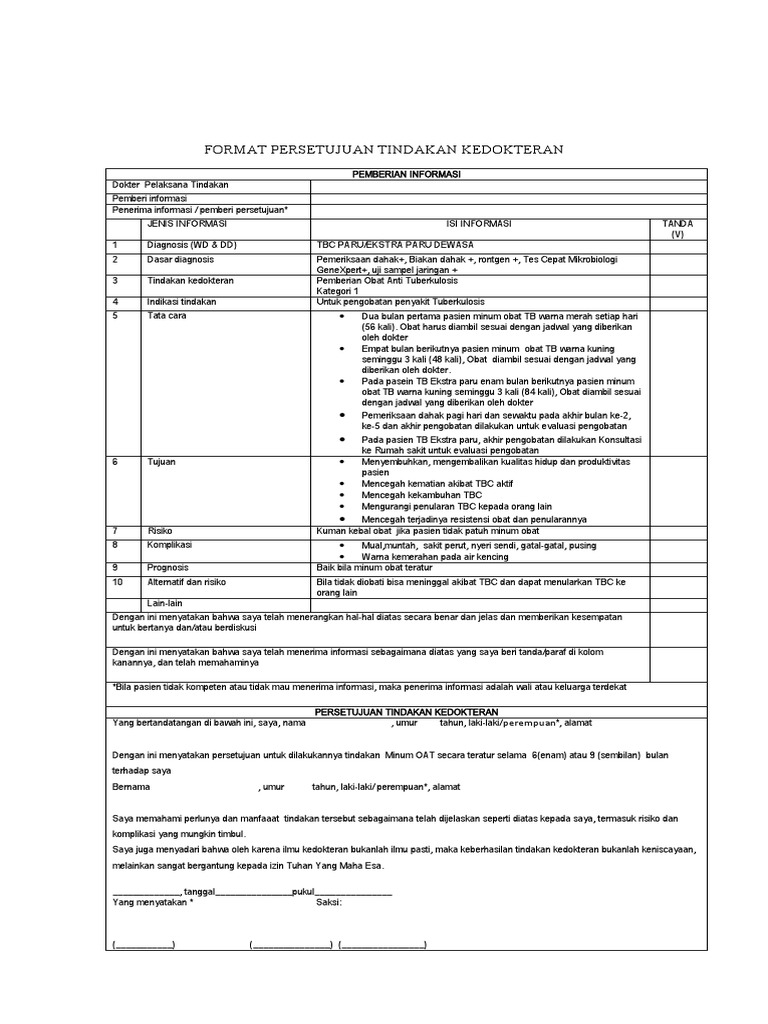 Inform Consent TB | PDF
