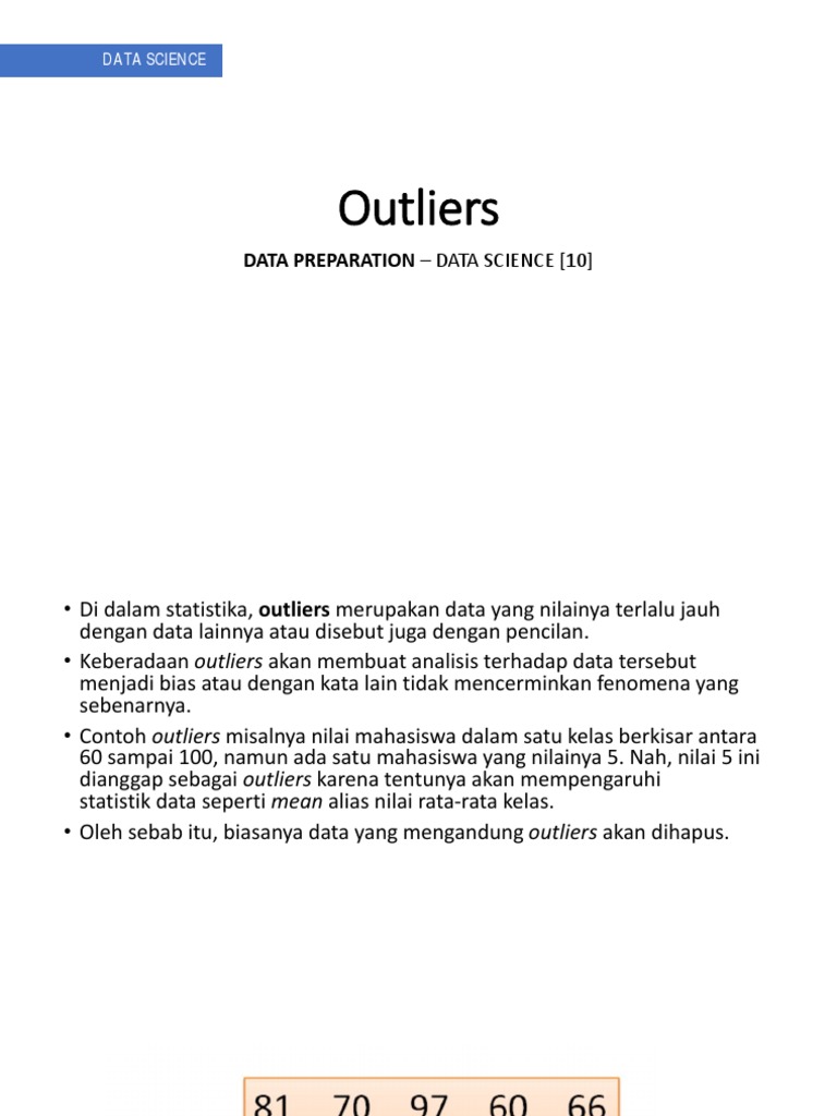 M10 Data Preparation - Outliers | PDF | Komputer