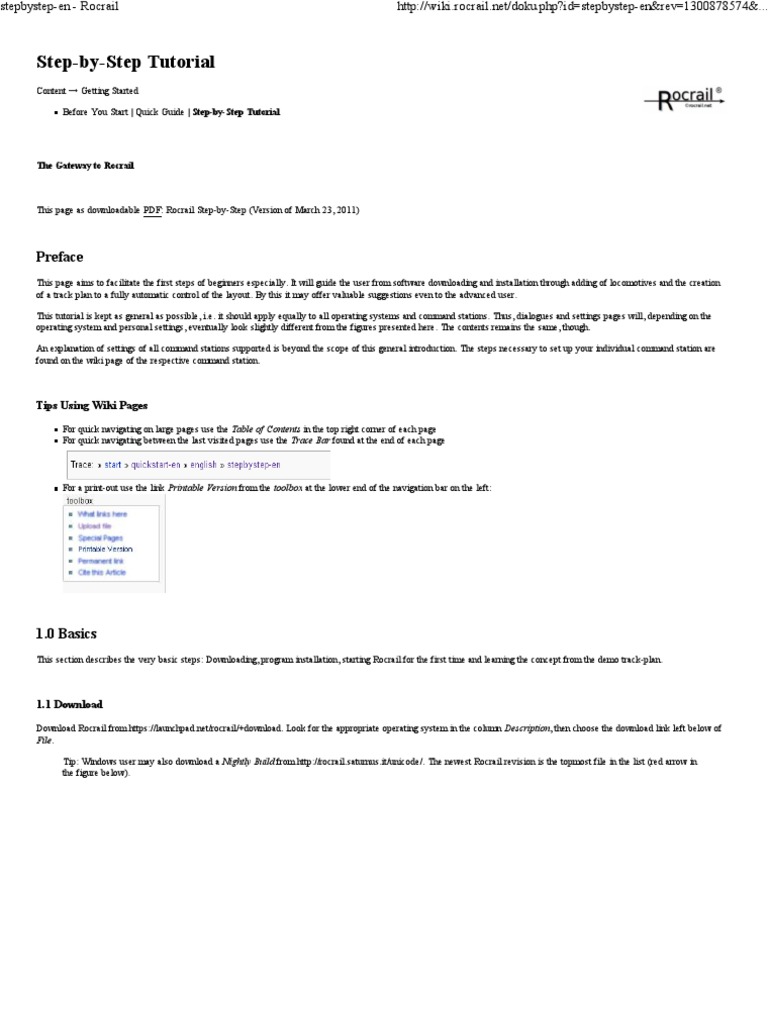 Rocrail Step by Step | PDF | Operating System | System Software