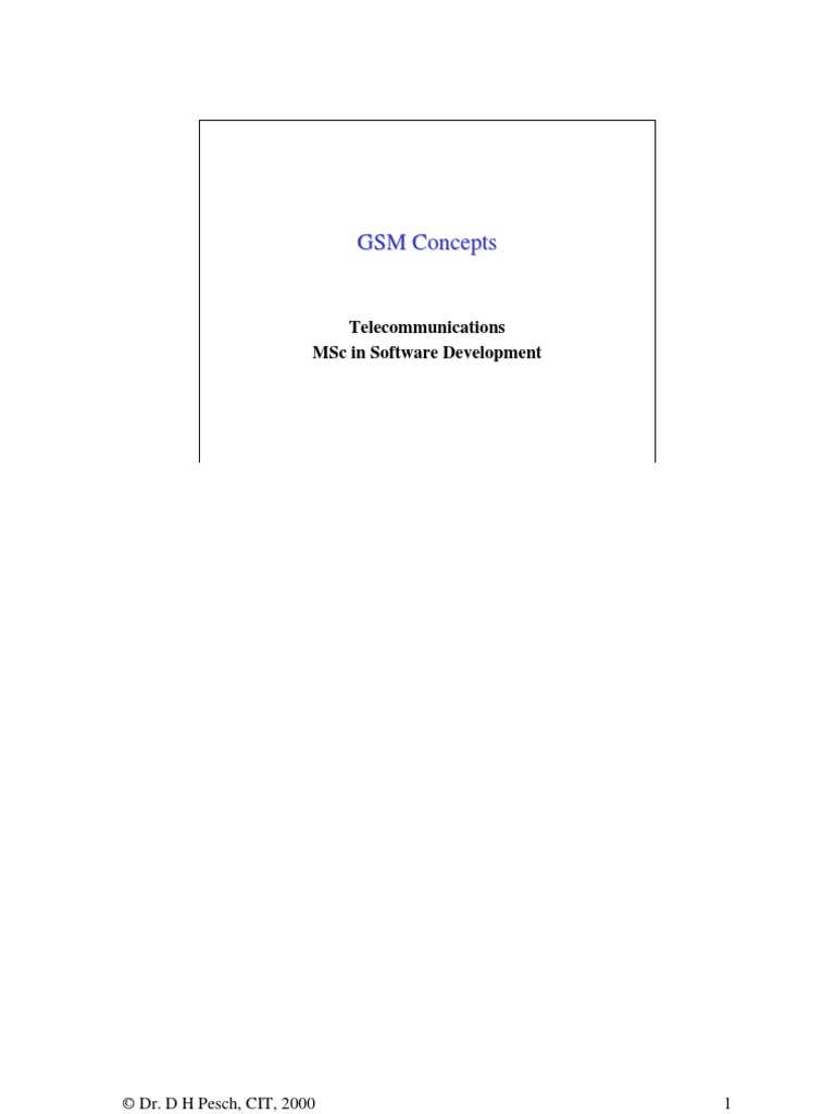 Gsm Concepts Handover Pdf Subscriber Identity Module Radio Technology