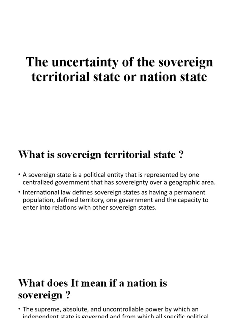 Presentation REPORT TOPIC | PDF | Sovereign State | Sovereignty