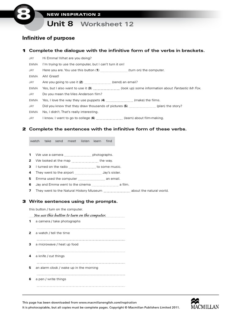 Infinitive of Purpose | PDF