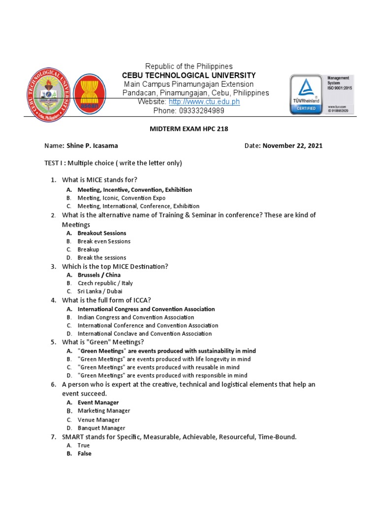 Midterm Exam Mice | PDF | Economies | Business
