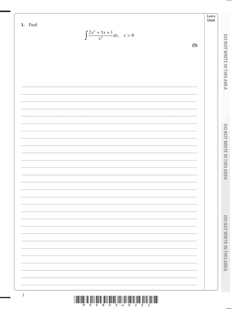 A Level Maths Past Paper Questions | PDF | Elementary Mathematics | Algebra