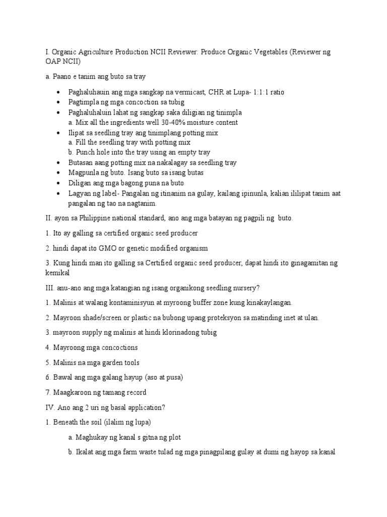 Agriculture NC2 | PDF