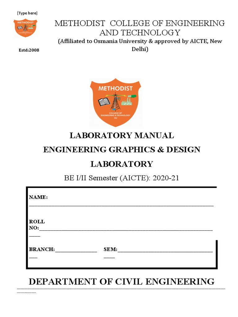 Methodist College of Engineering and Technology: Laboratory Manual ...