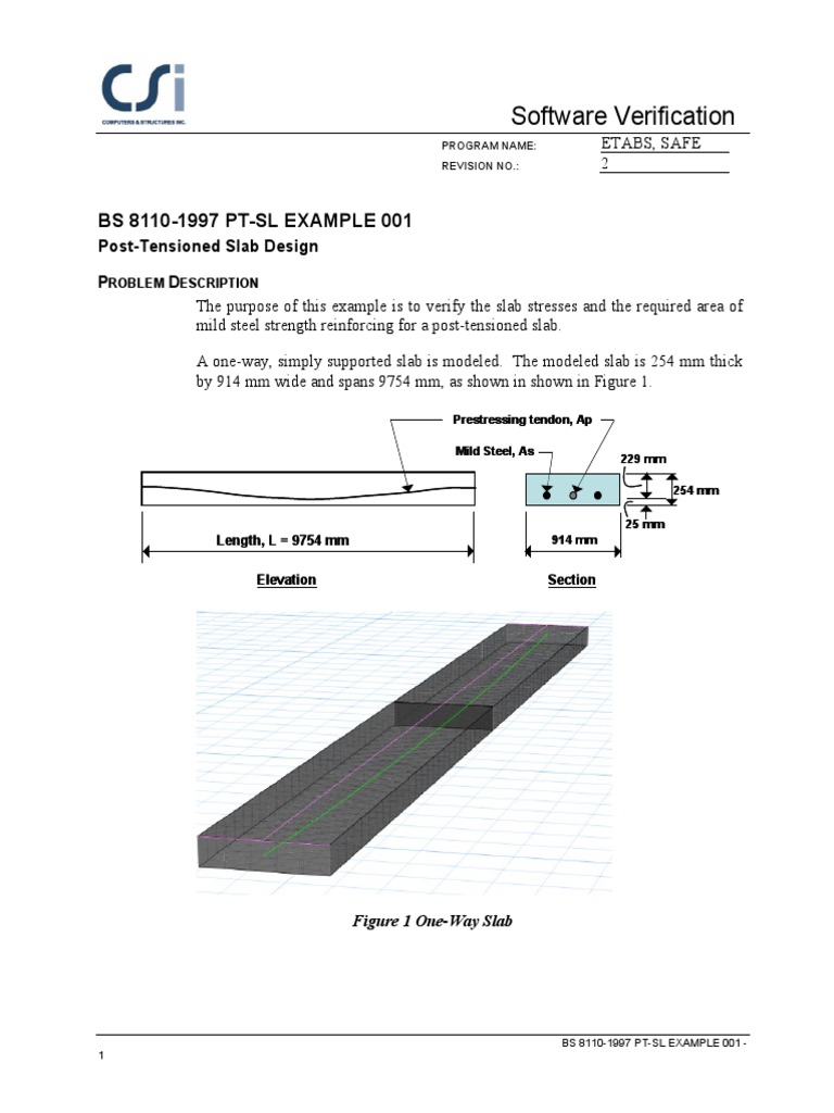 BS 8110-1997 PT-SL Example 001 | Download Free PDF | Prestressed ...