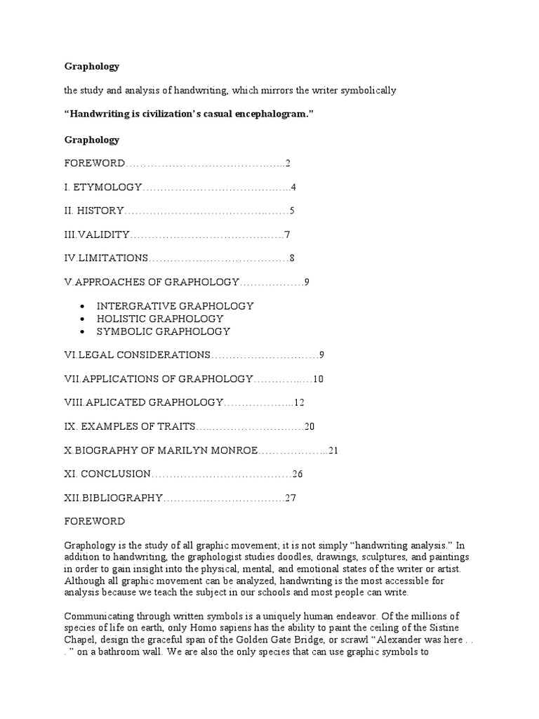 An In-Depth Analysis of Graphology: The Study and Interpretation of ...