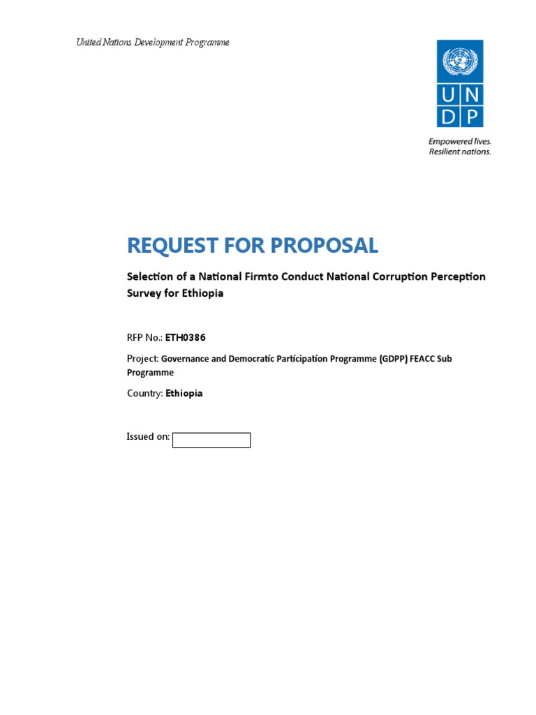 Undp Project | PDF | Request For Proposal | Consortium