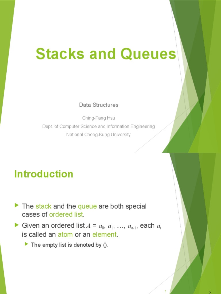 Stacks and Queues: Data Structures | PDF | Queue (Abstract Data Type) | Computer Data