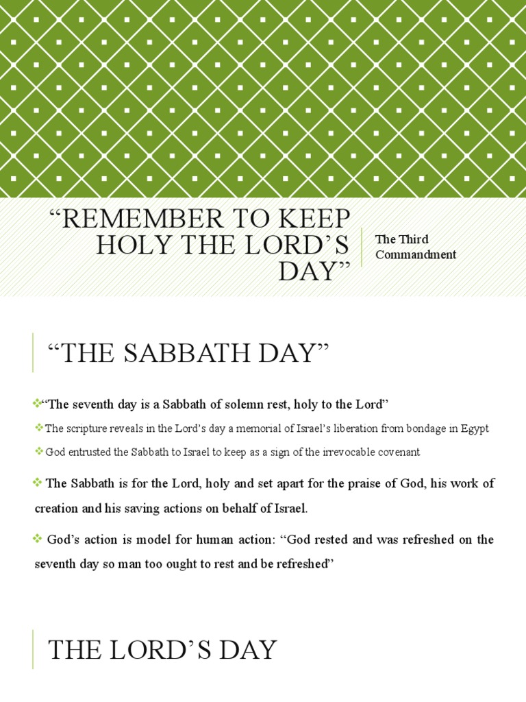 3rd and 4th Commandment | PDF | Biblical Sabbath | Ten Commandments
