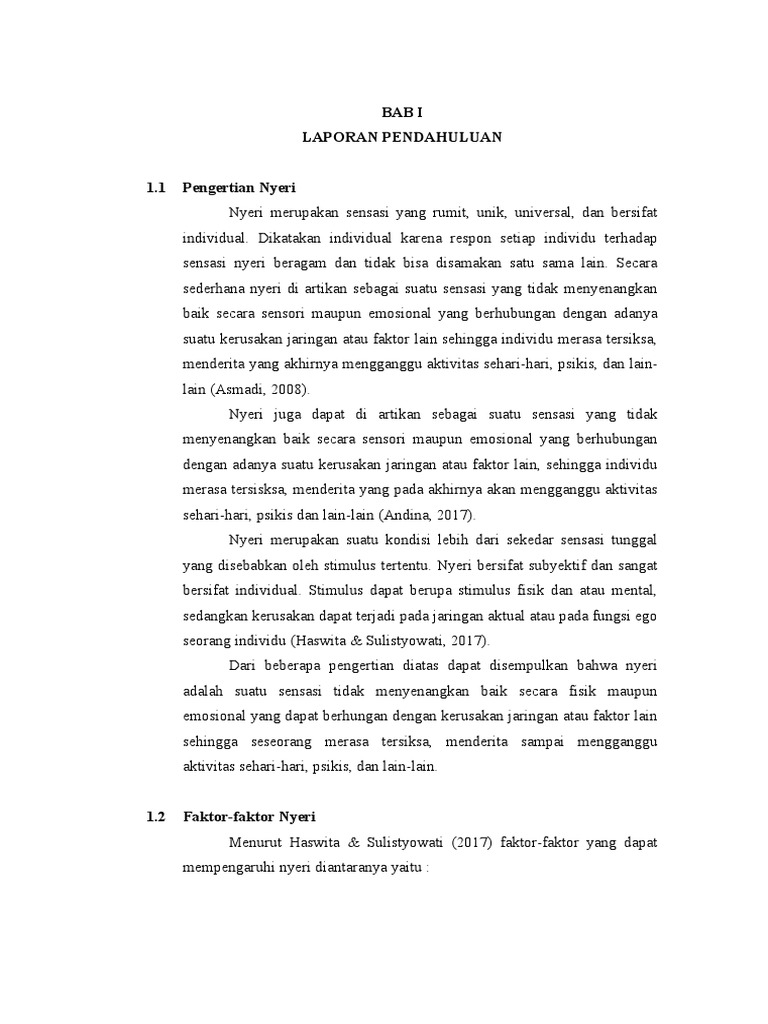 LP Nyeri | PDF | Pengembangan Diri | Kesehatan Holistik