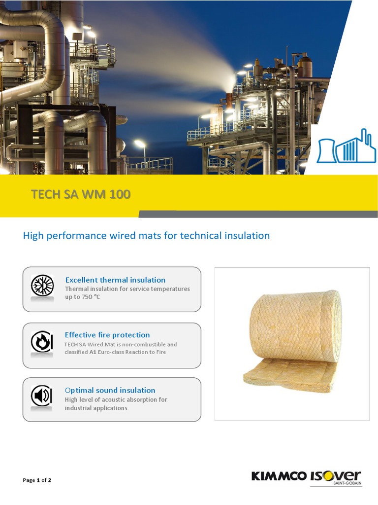 Kimmco Isover-Tds-Tech Sa WM 100 0 | PDF | Thermal Insulation ...