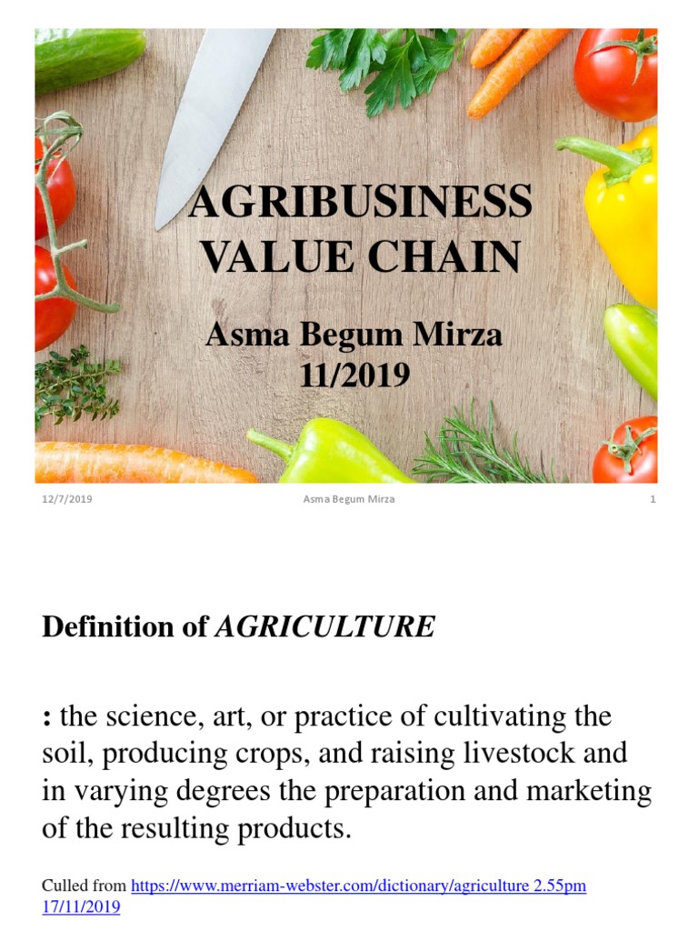 Agri Business Value Chain | PDF | Value Chain | Agriculture