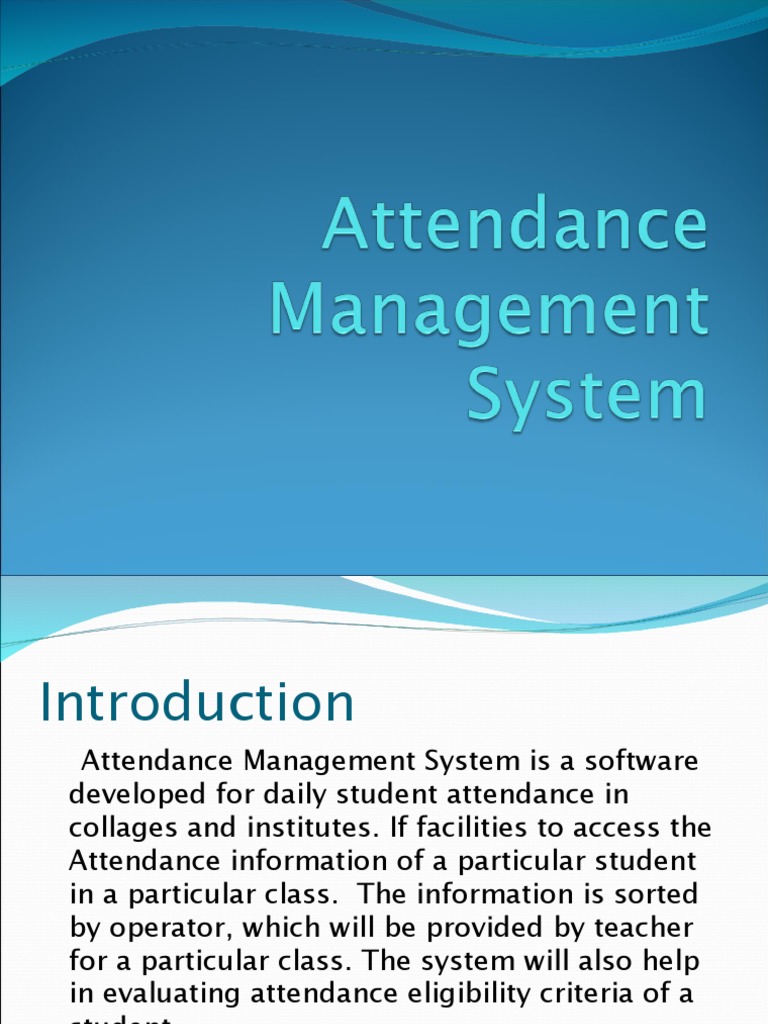 Attendance Management System | PDF | Databases | Password