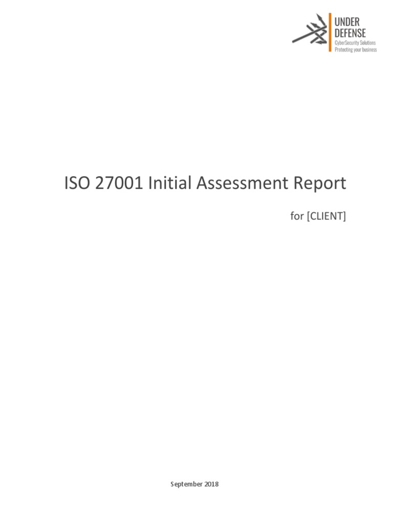 Anonymized ISO 27001 Assessment Report | PDF | Information Security | Risk