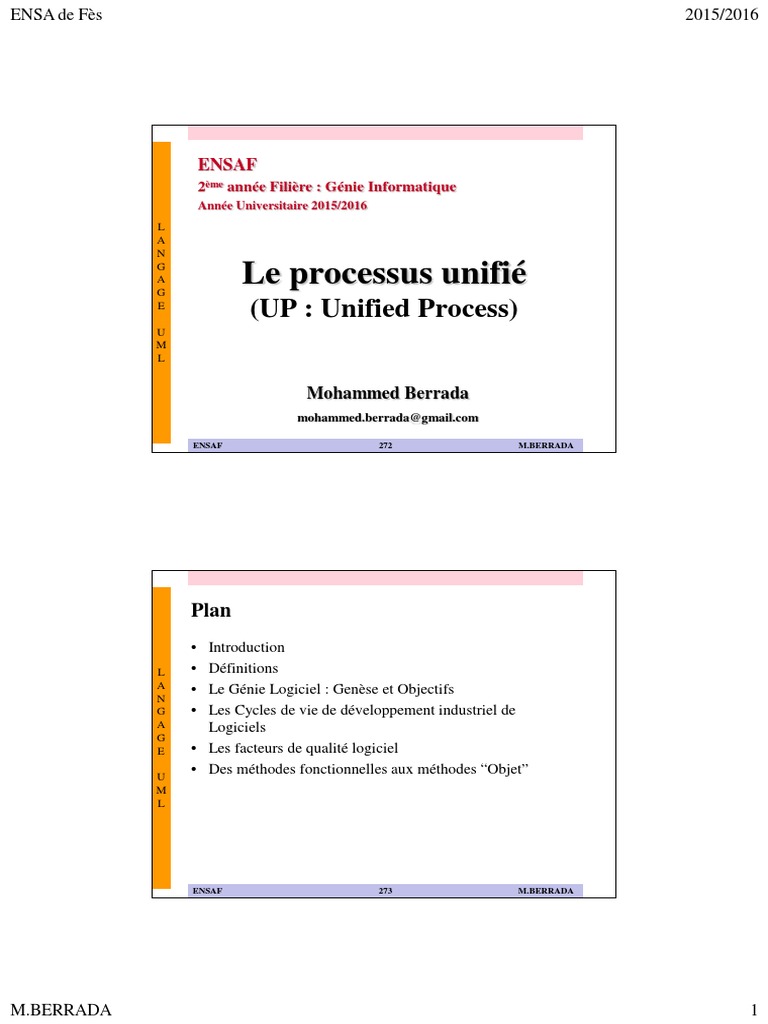 Processus Unifié et UML en Génie Logiciel | PDF | Architecture de ...