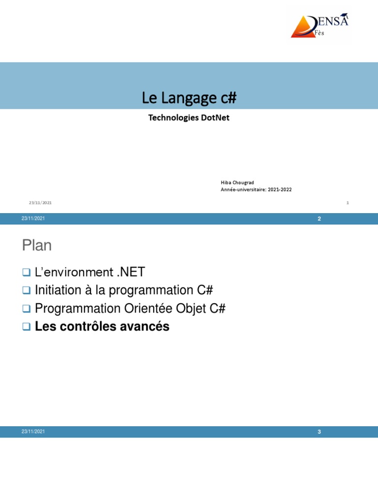 S4 Cours1 C# Partie4 | PDF | ActiveX Data Objects | C# (Langage de programmation)