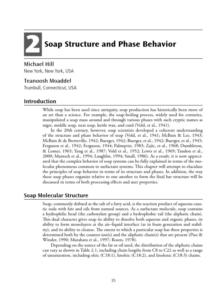 2 Soap Structure and Phase Behavior 2016 Soap Manufacturing Technology ...