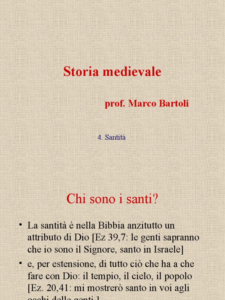 Storia Medievale - 4. I Santi | PDF