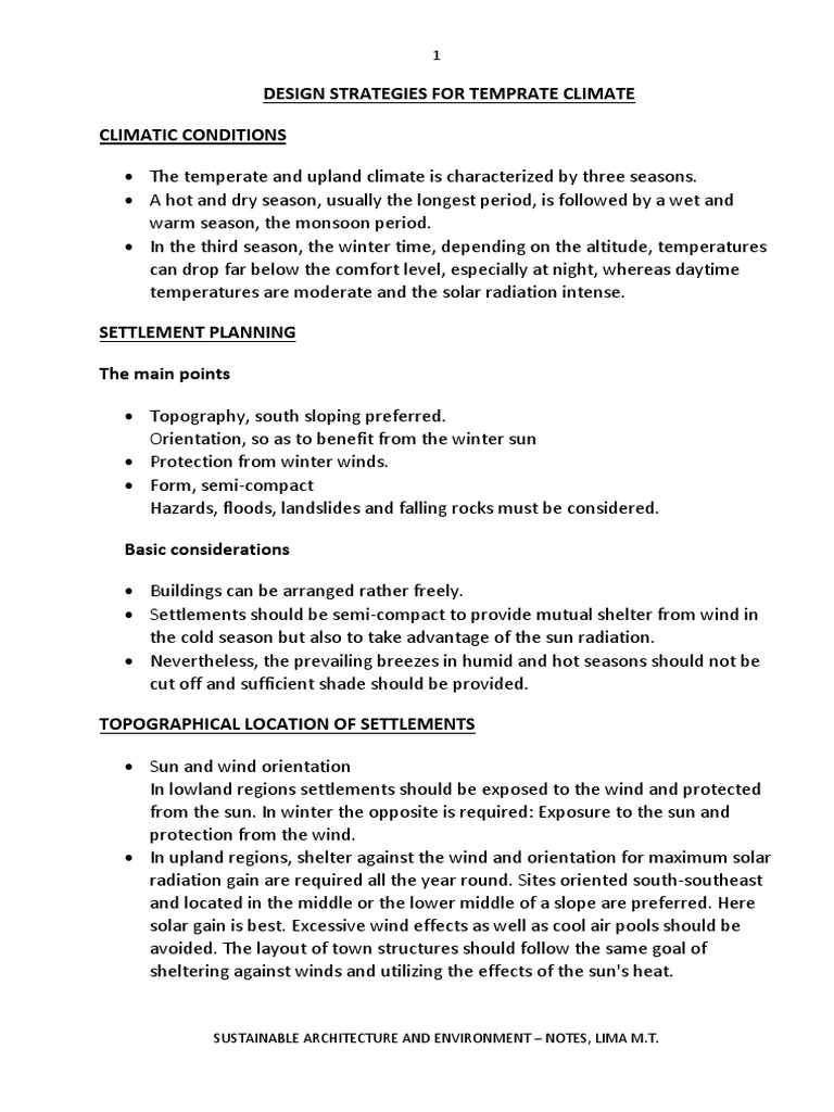 17.design Strategies For Temperate Climate | PDF | Building Insulation ...