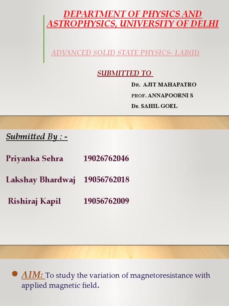 Magnetoresistance Experiment and SEM Analysis & EDX of FeCo | PDF ...