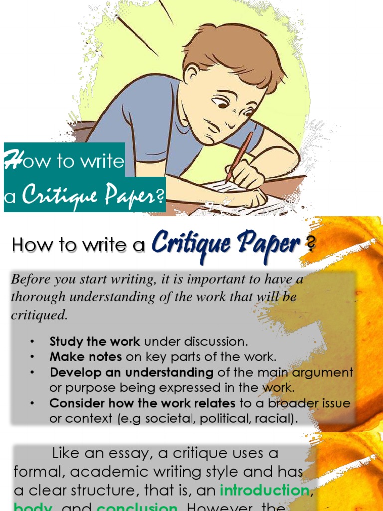How to Write a Critique Paper | PDF | Evaluation | Essays