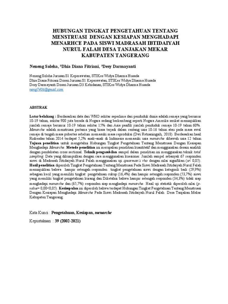 Manuskrip Neneng Soleha 1 | PDF | Kesehatan Holistik | Sains & Matematika