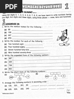 Class - 4 Maths Worksheet-1-Ch. Numbers Beyond 9999 | PDF
