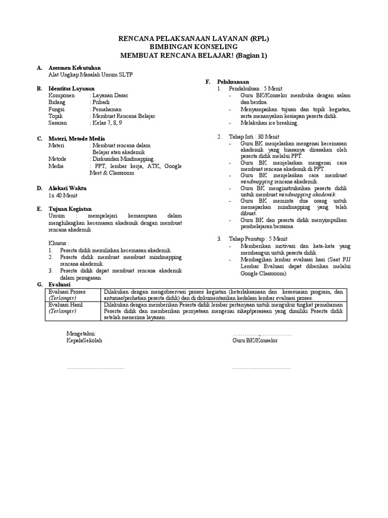 RPL - Membuat Rencana Belajar! | PDF