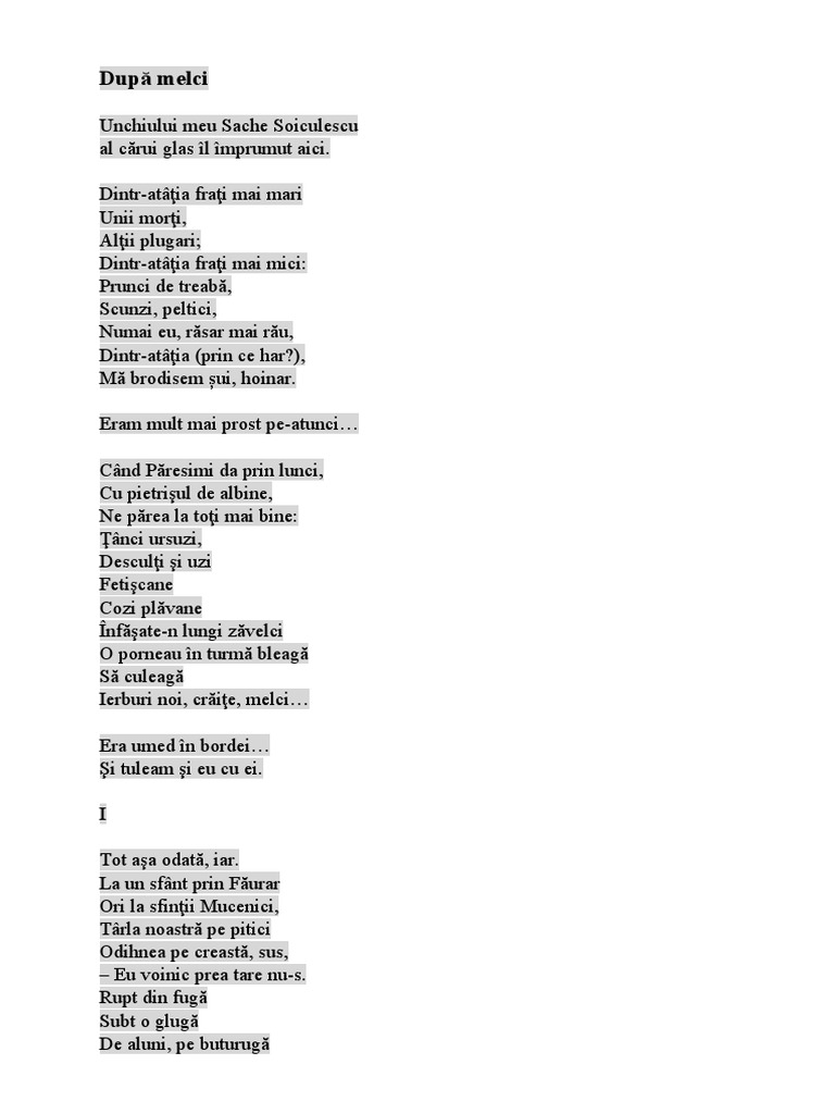 Ion Barbu - După Melci | PDF