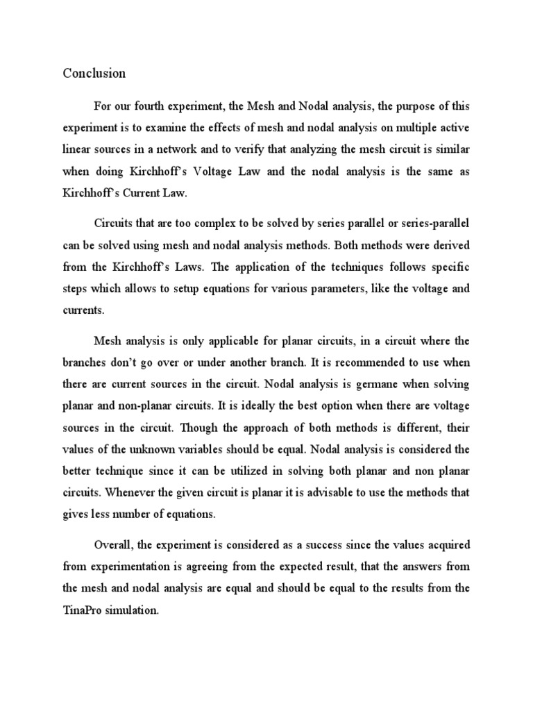 Mesh Analysis | PDF | Electrical Network | Electronic Circuits