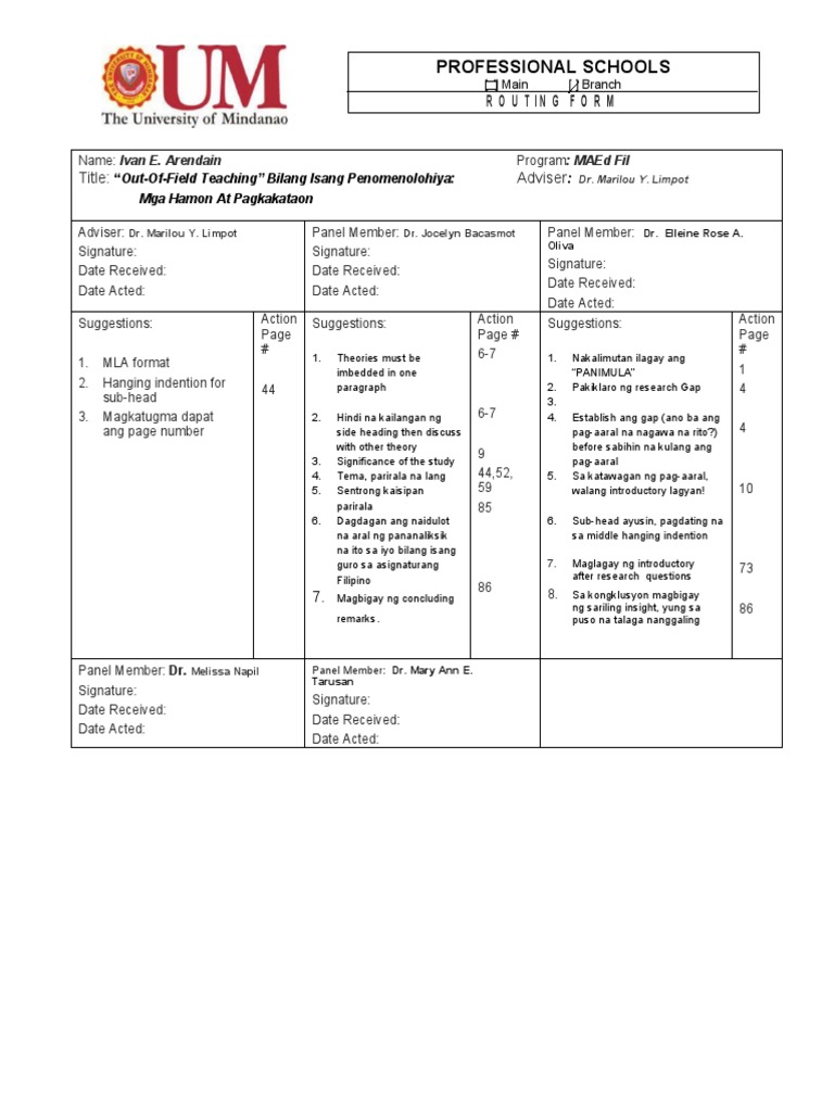 Quali Routing Form | PDF