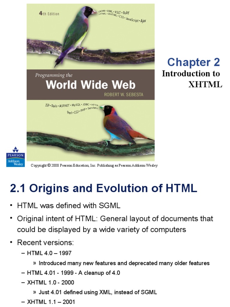 UNIT-1 Introduction To XHTML | PDF | Html | Html Element