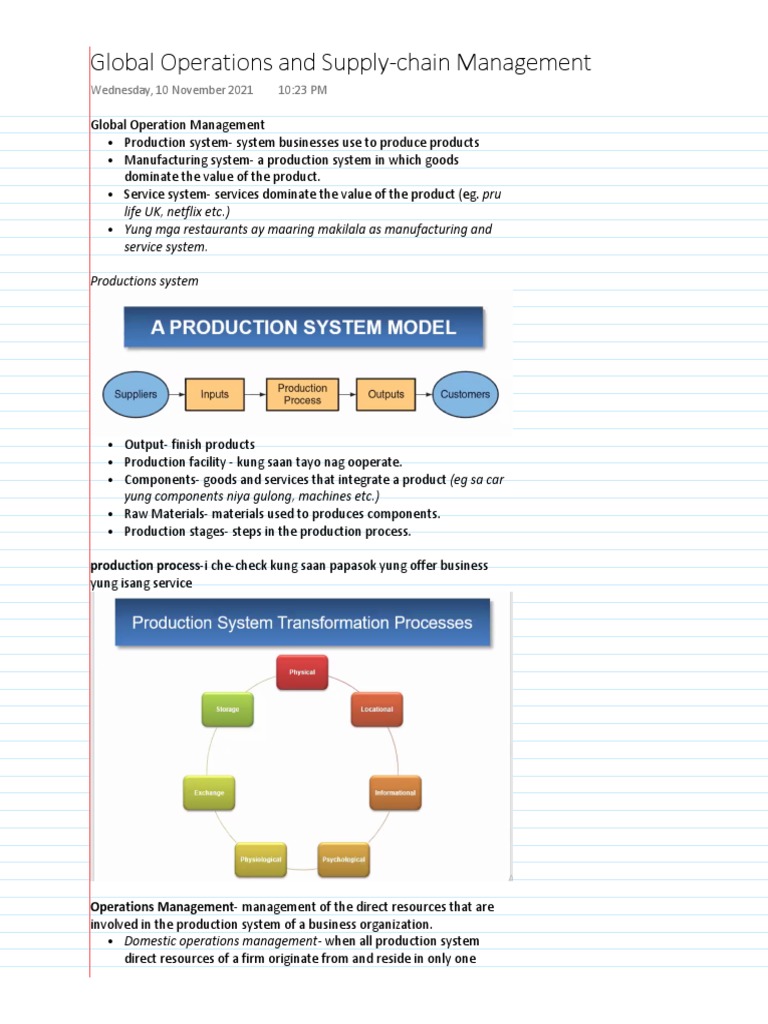 Global Operations and Supply-Chain Management | PDF
